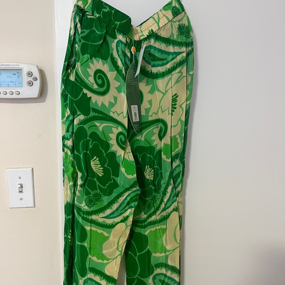 FARM Rio | Pants & Jumpsuits | Farm Rio Green Floral Pants | Poshmark